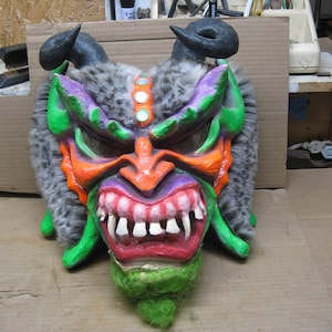 Custom / Handmade Scary Clown Mask - Halloween / Mardi Gras Mask ...