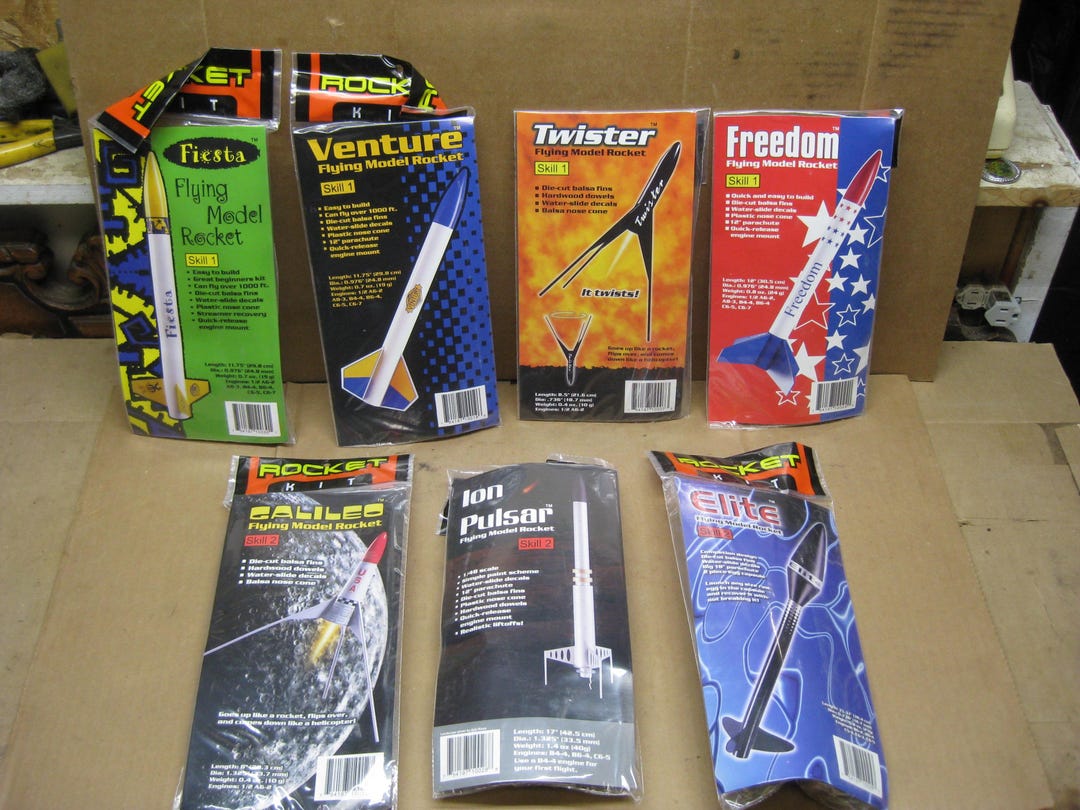 Vintage Custom Rocket Co. Flying Model Rocket Kits - Beginner Skill ...