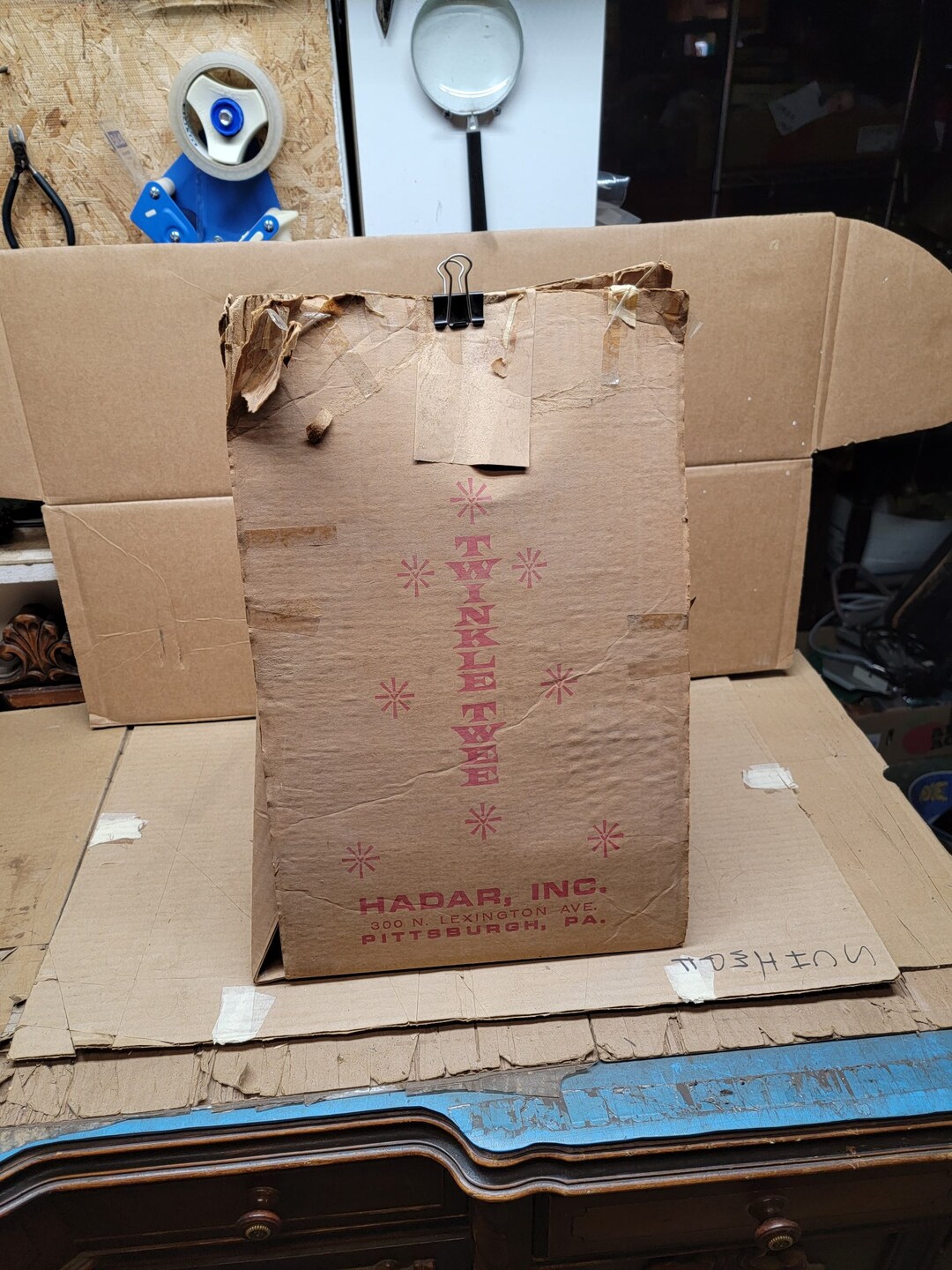 Vintage 1960's Twinkle Twee Celluloid Glitter Lighted Christmas Tree ...