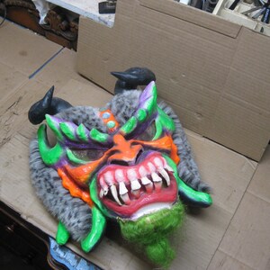 Custom / Handmade Scary Clown Mask - Halloween / Mardi Gras Mask ...