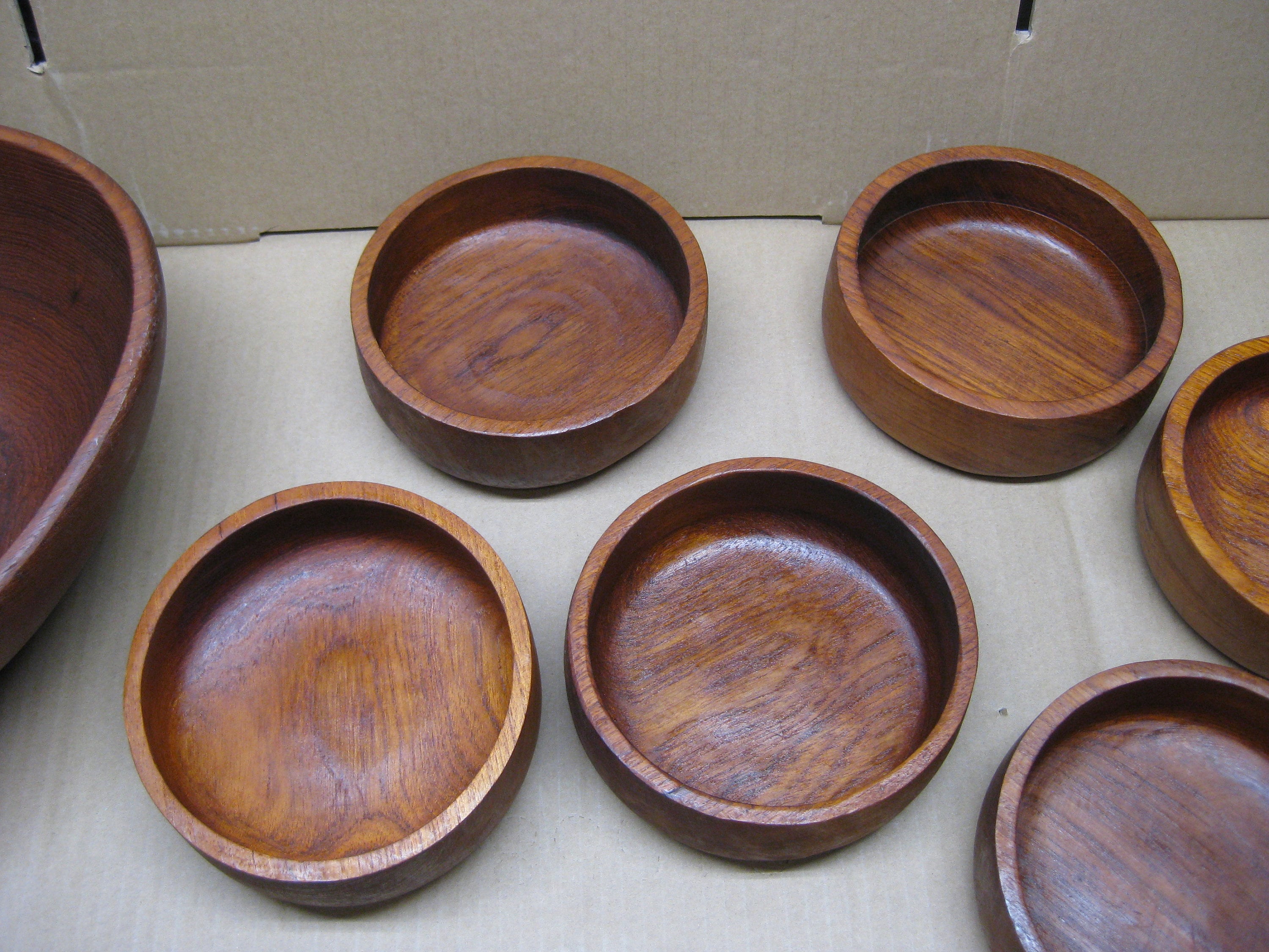 Vintage Hand Crafted Genuine Teak Wood Serving Set Made in Thailand - Etsy