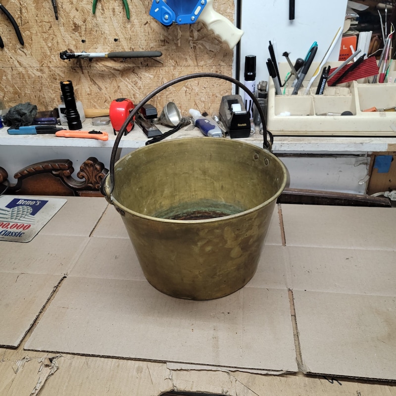 Antique Brass Bucket - Etsy