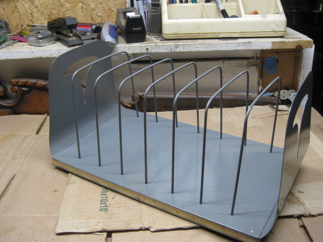 Vintage Industrial MCM Metal File Rack for Catalogs or Books - Cata ...
