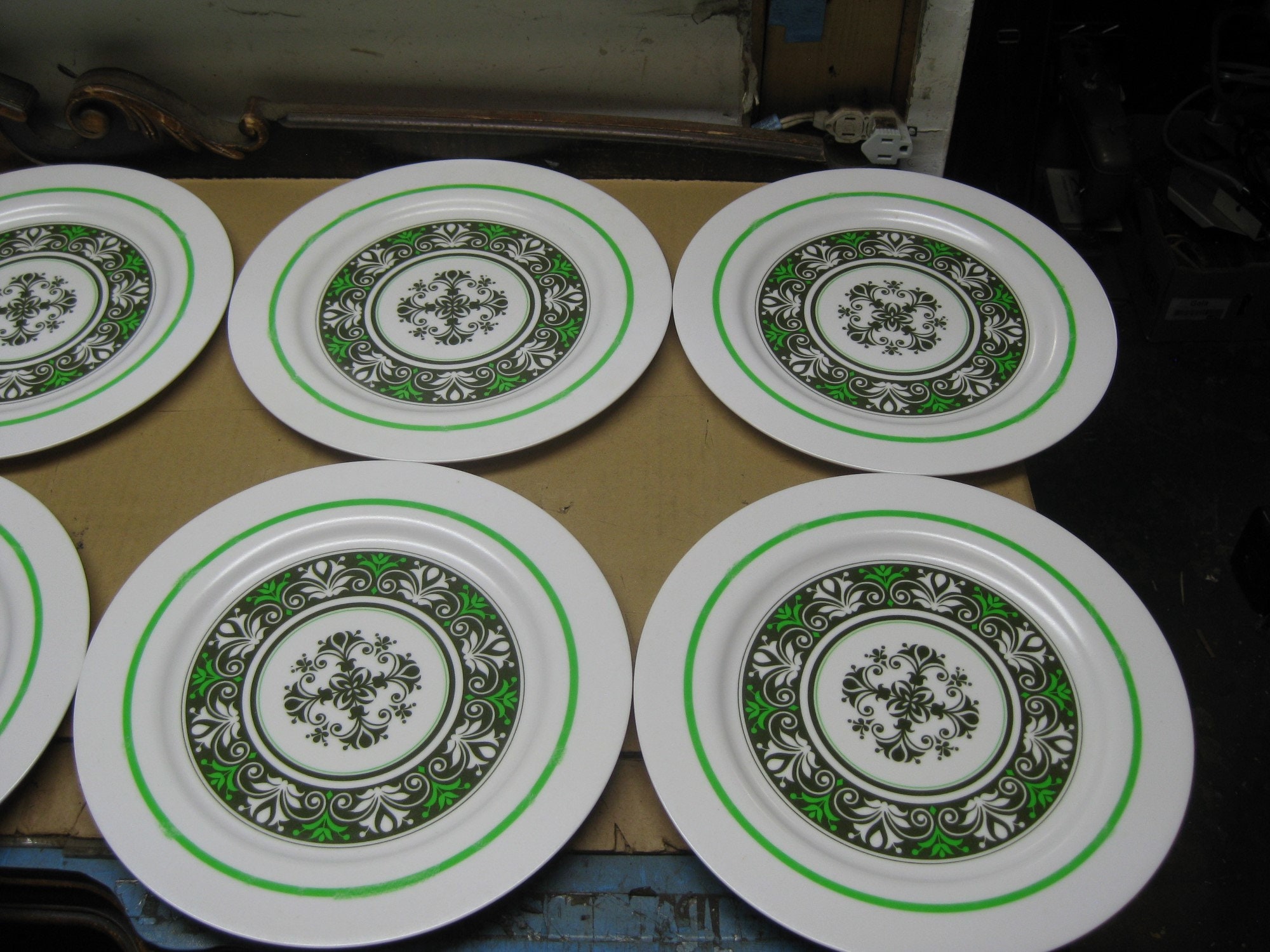 Vintage Oneida Deluxe Melamine Dinner Plates W/ 2 Serving - Etsy