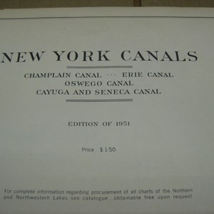 Vintage 1951 Edition Corps of Engineers U.S. Lake Survey Charts of New ...