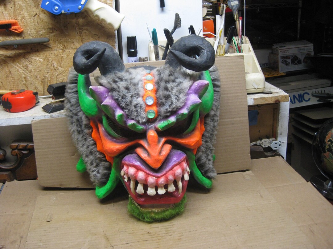 Custom / Handmade Scary Clown Mask - Halloween / Mardi Gras Mask ...