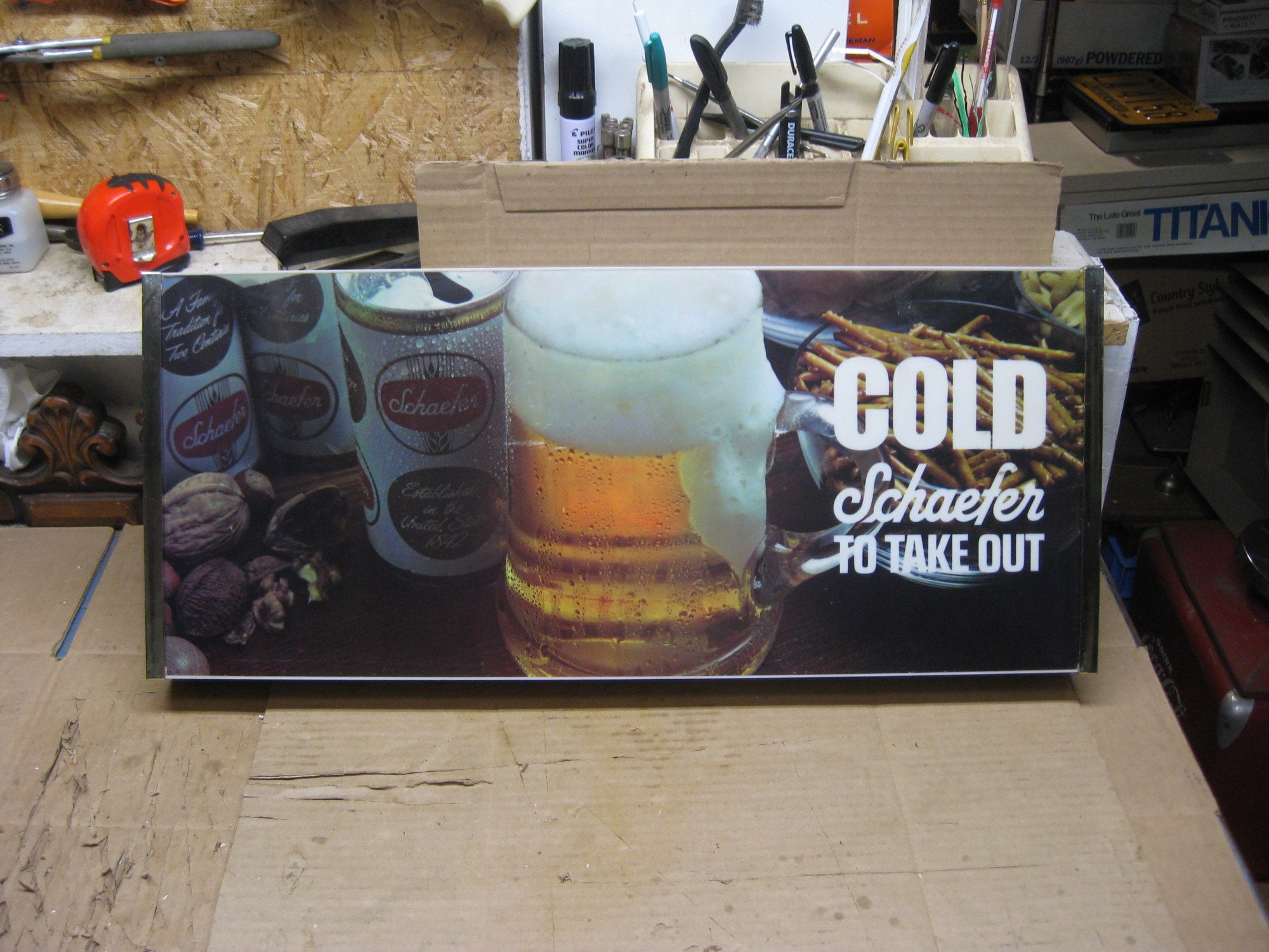 Vintage Schaefer Beer / Bar Display Lighted Sign Circa. - Etsy