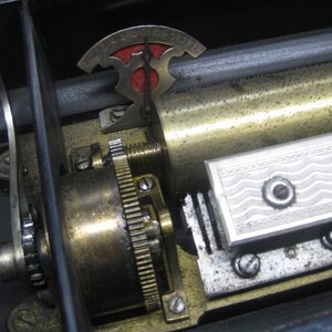 Antique Wooden Music Box - Works Great / Plays 12 Songs and All Levers ...