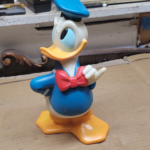 Vintage Donald Duck Rubber Toy - Etsy