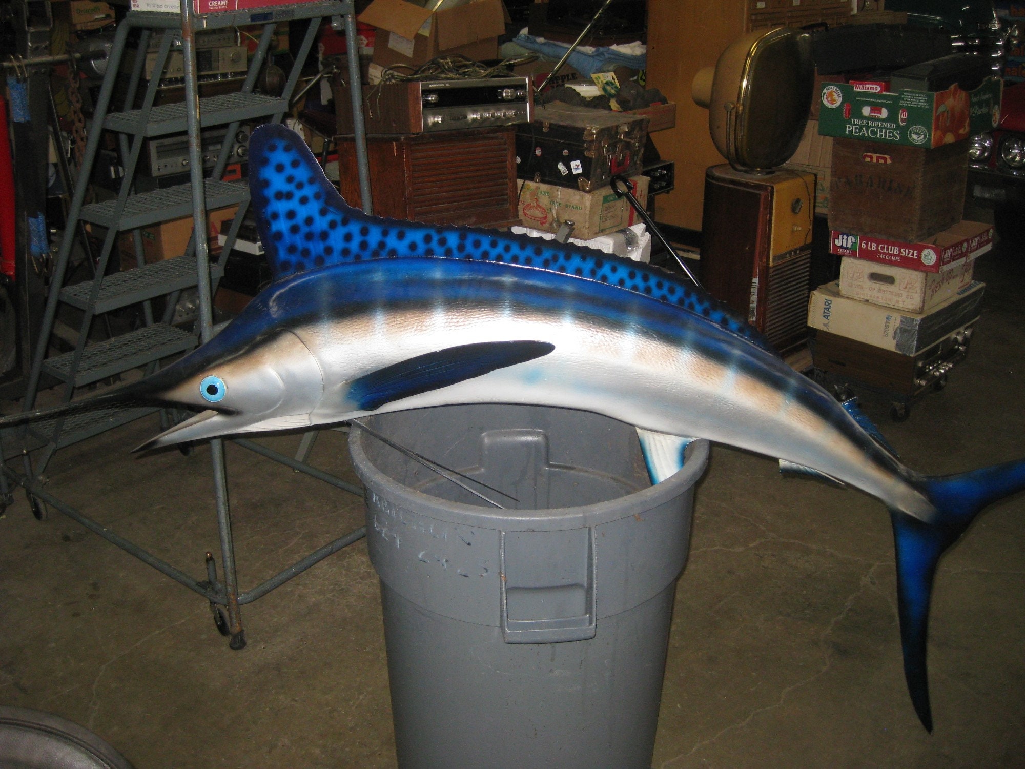 Vintage 81" Half Mount Blue Marlin Wall Hang / Fish Décor - Etsy