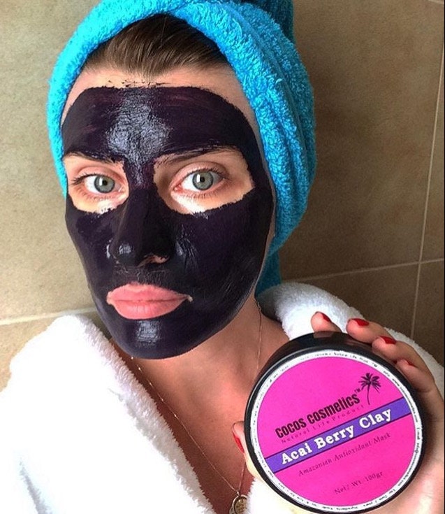 Acai Berry Antioxidant Facial Mask Organic Detox Mask Anti Aging Mask ...