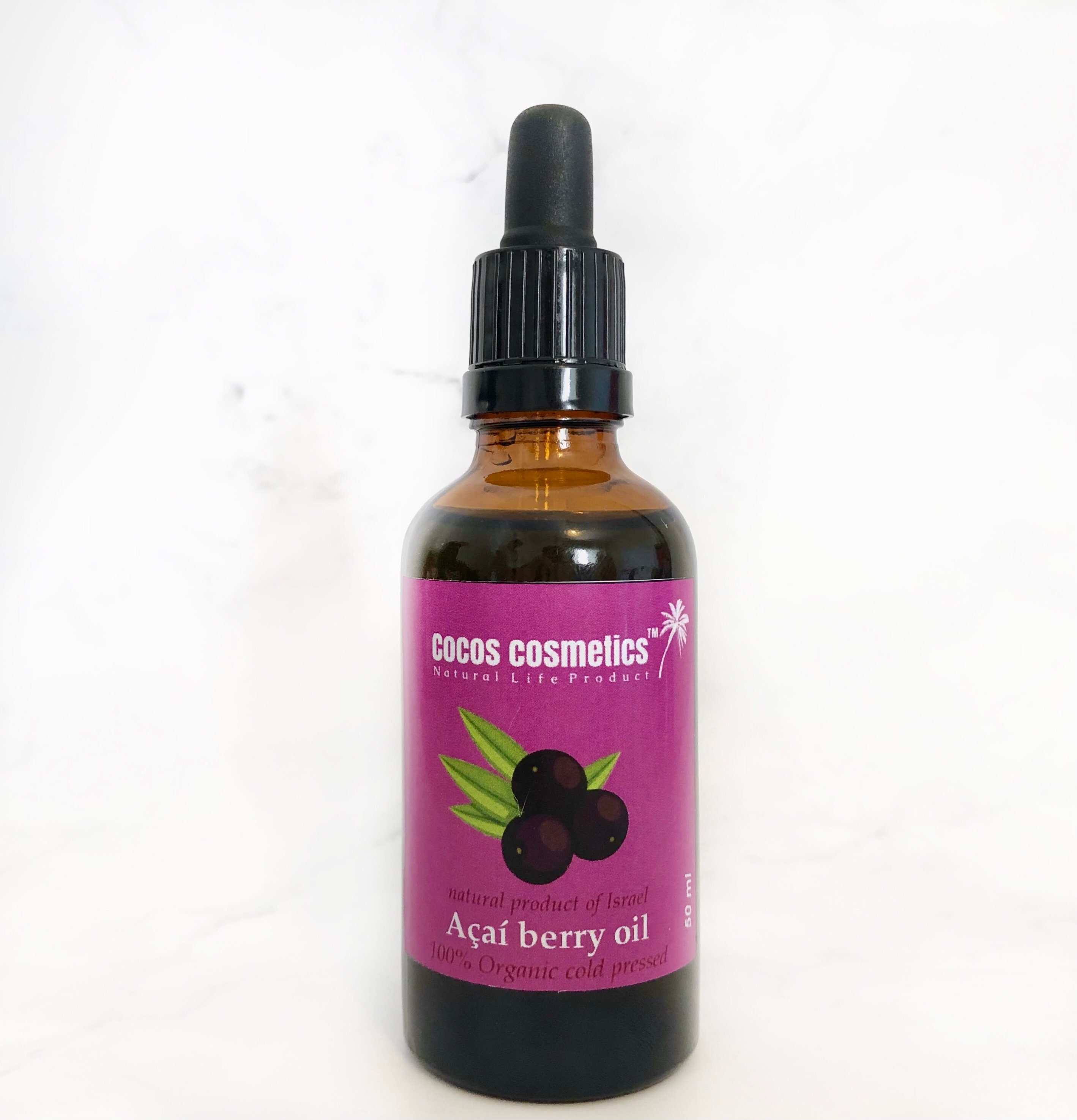 Vegan Acai face Oil 50 ml Acai Berry Facial oil Antioxidants Face oil ...