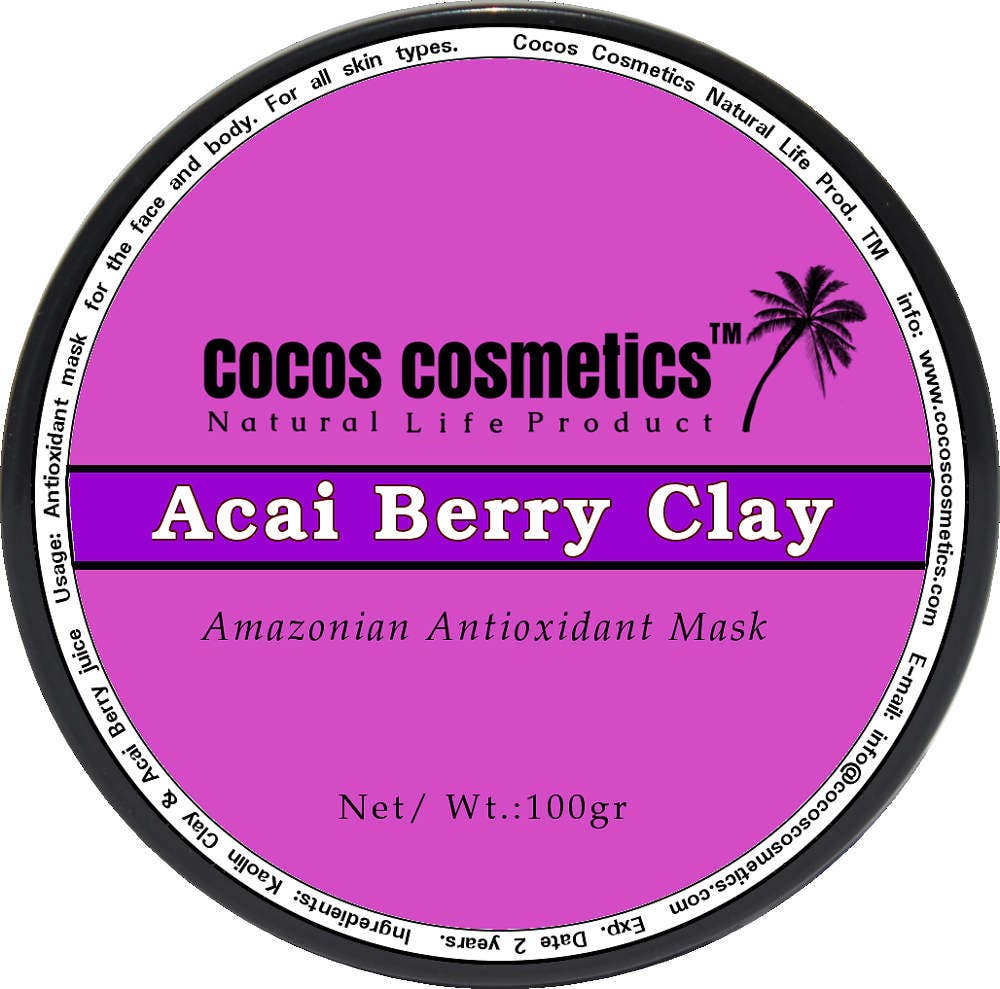 Acai Berry Antioxidant Facial Mask Organic Detox Mask Anti - Etsy