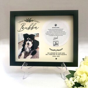 Pet Memorial Shadow Box: Custom Paw Print Holder for Clay or Ink Paw or ...
