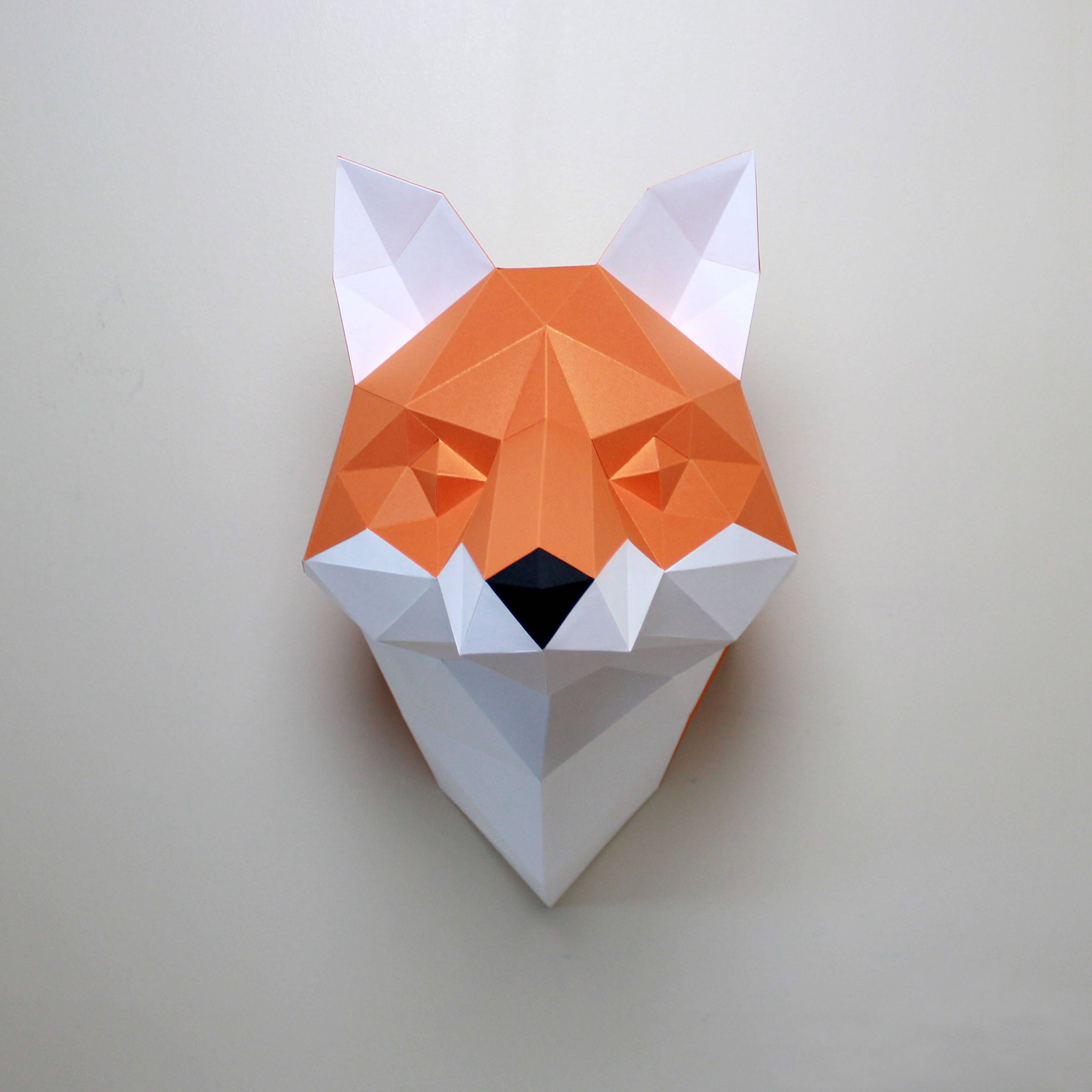 Cecilia the Fox DIY Papercraft Fox Paper Sculpture Kit | Etsy