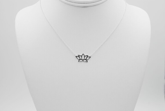 Lotus Necklace, Sterling Silver Lotus Necklace, Gold Lotus Lotus Necklace, Sterling Silver Lotus Necklace, Gold Lotus