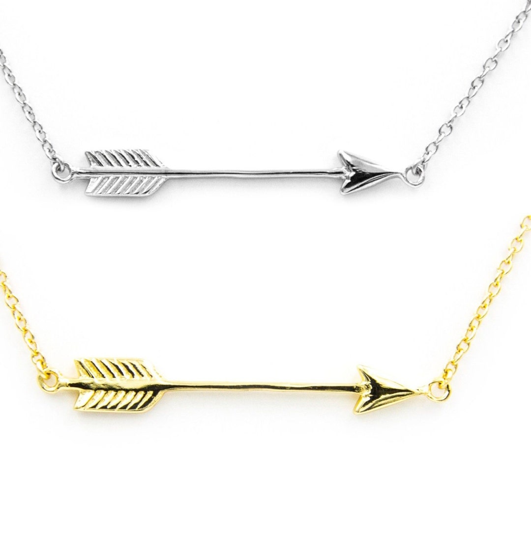 Arrow Necklace, 925 Sterling Silver Arrow Necklace - Etsy