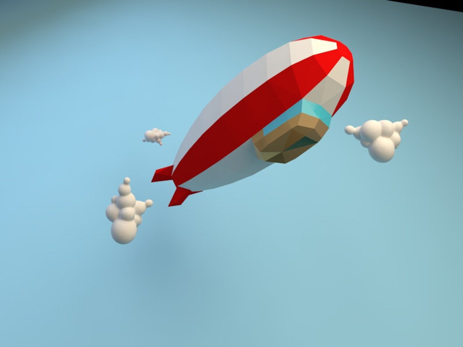 Blimp DIY Sculpture. DIY Blimp Papercraft Blimp Papercraft | Etsy