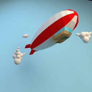 Blimp DIY Sculpture. DIY Blimp Papercraft Blimp Papercraft | Etsy