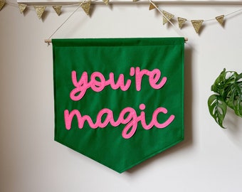 You're Magic Mini Felt Banner Nursery Wall Decor Kids Room Flag - Etsy