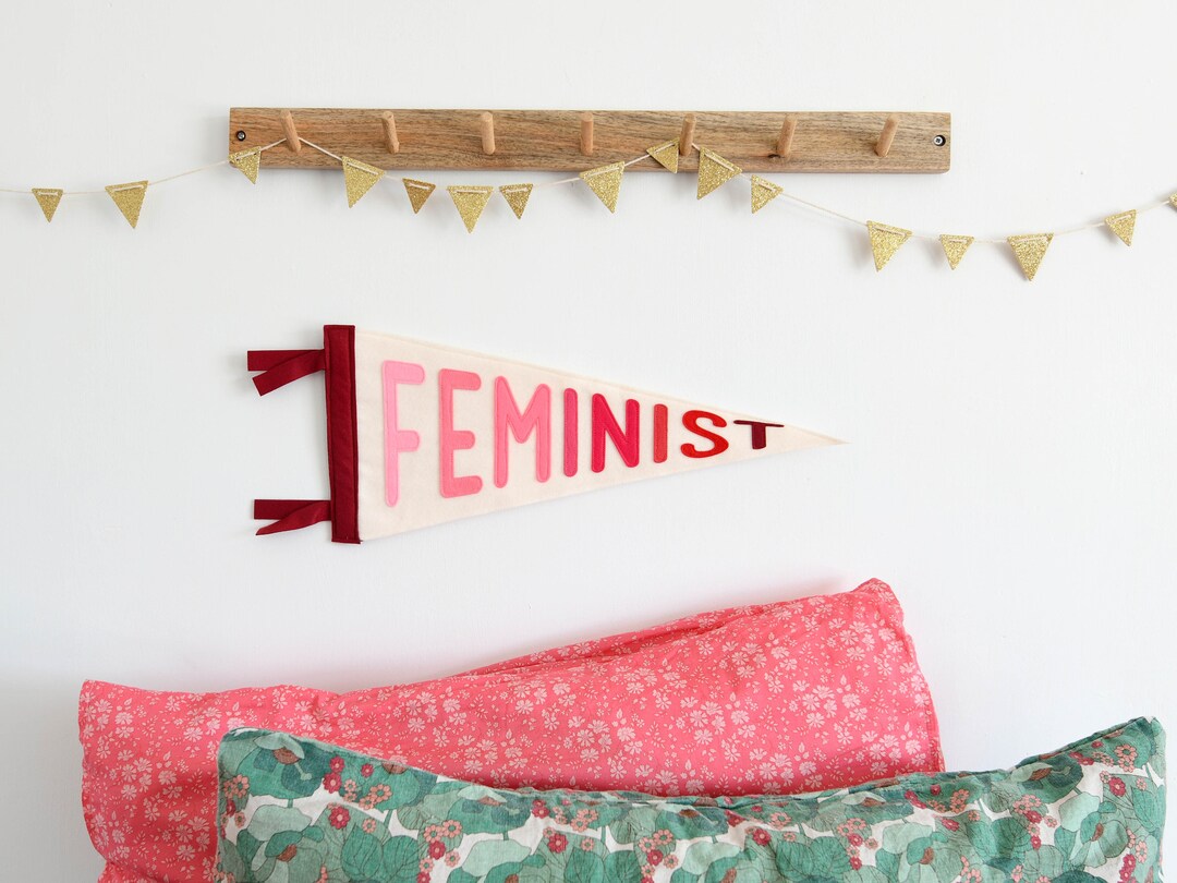 Feminist Pennant Flag Girl Power Statement Wall Banner - Etsy