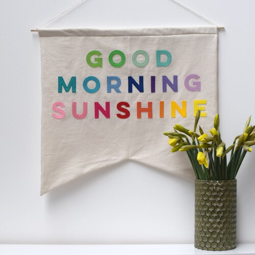 Good Morning Sunshine Wall Hanging Nursery Decor Banner Flag - Etsy