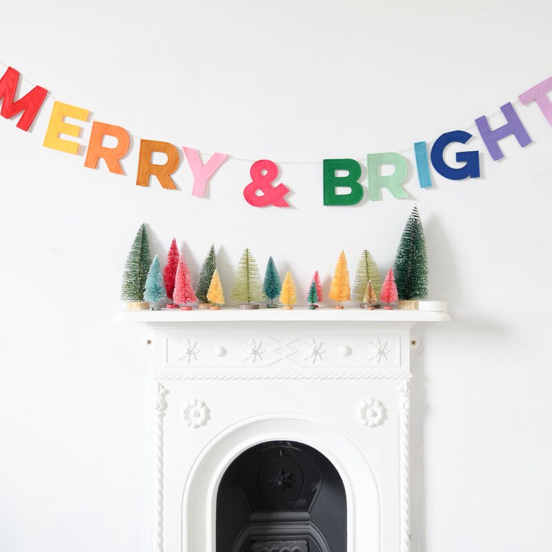 Merry and Bright Banner - Etsy