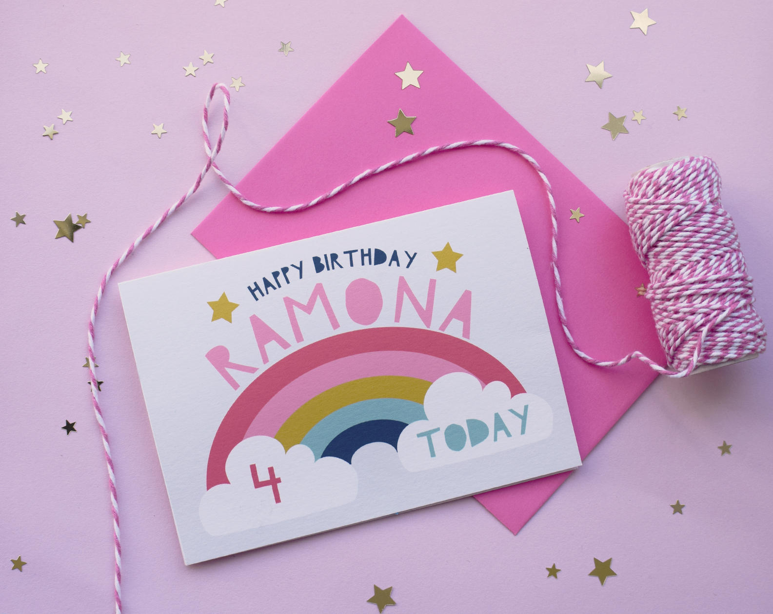 Rainbow Personalised Childrens Birthday Card Age Card Happy - Etsy