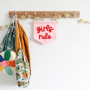Girls Rule Mini Felt Nursery Wall Banner Girls Bedroom Decor - Etsy