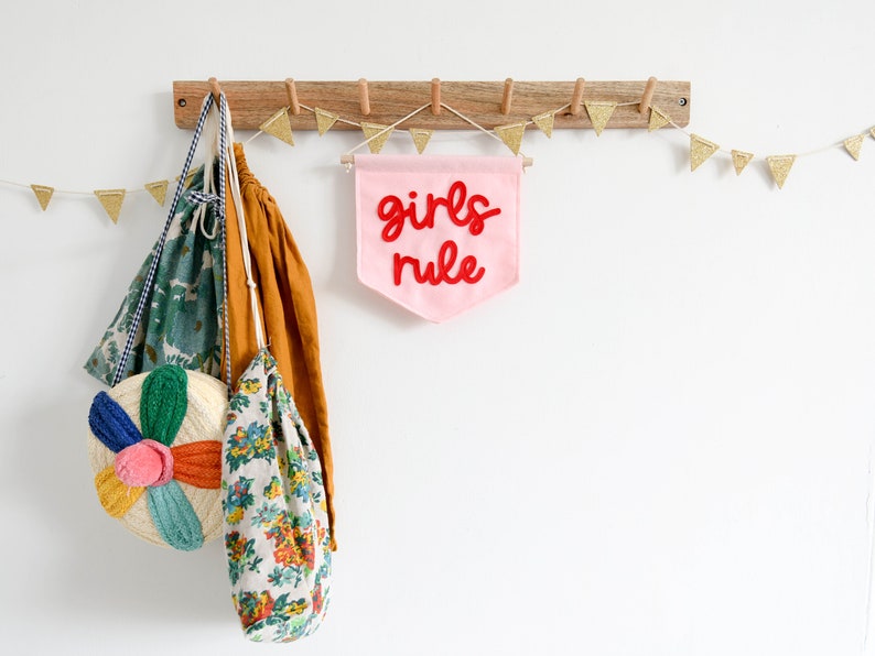 Girls Rule Mini Felt Nursery Wall Banner Girls Bedroom Decor - Etsy