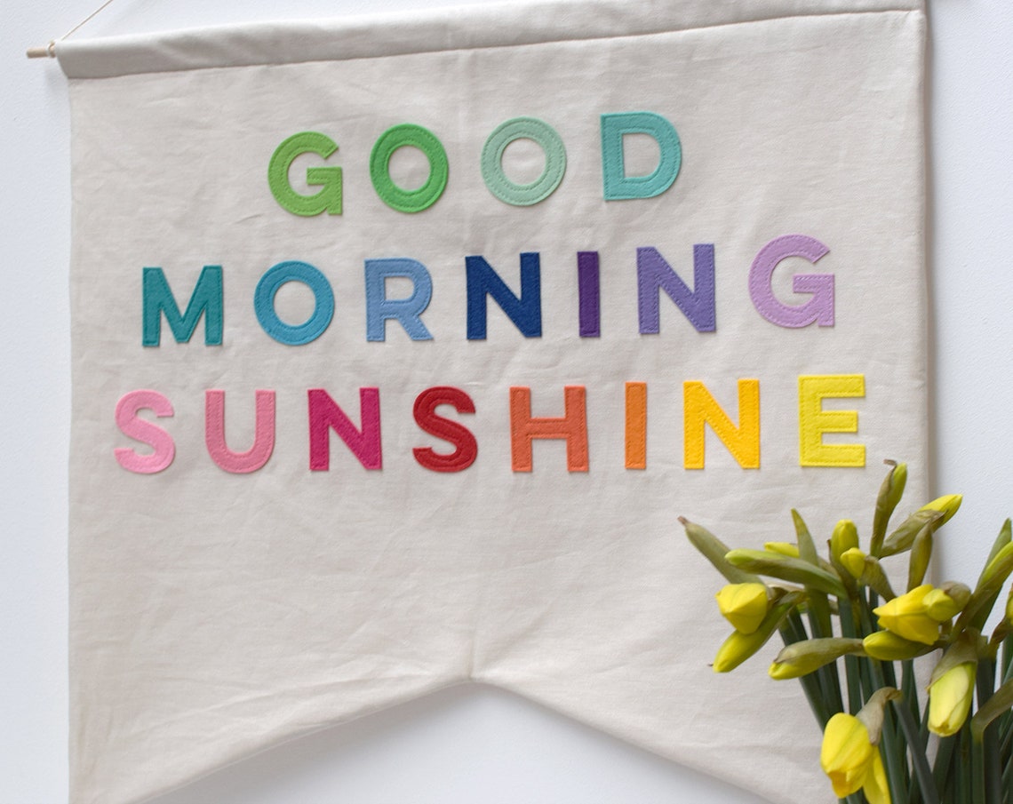 Good Morning Sunshine Wall Hanging Nursery Decor Banner Flag - Etsy