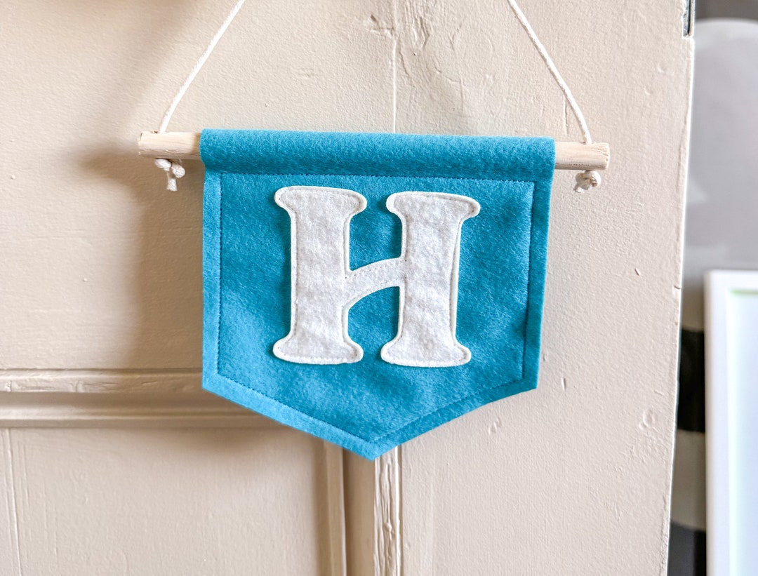Mini Felt Letter Banner Initial Banner With Retro Font - Etsy