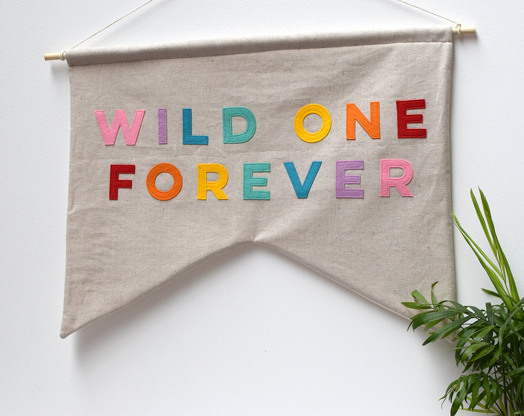 Wild One Forever, Wall Hanging, Banner Flag - Etsy