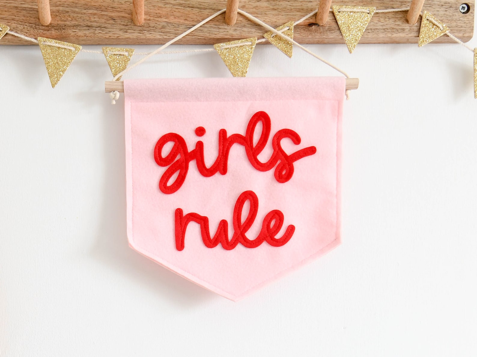 Girls Rule Mini Felt Nursery Wall Banner Girls Bedroom Decor - Etsy