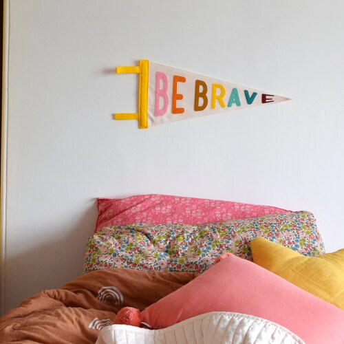 Be Brave Pennant Flag Nursery Wall Decor Motivational Wall - Etsy UK