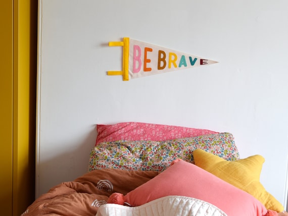 Be Brave Pennant Flag Nursery Wall Decor Motivational Wall | Etsy UK
