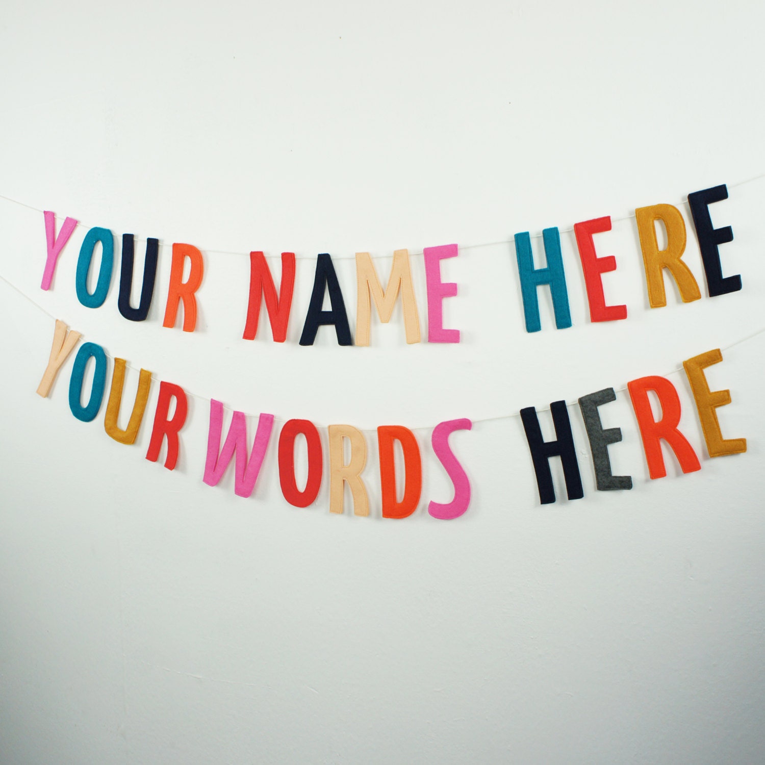 Personalised Felt Letter Garland Custom Name Bunting Nursery - Etsy UK