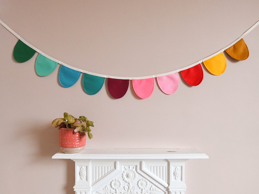 Scallop Flag Bunting Felt Nursery Banner Party Decor - Etsy