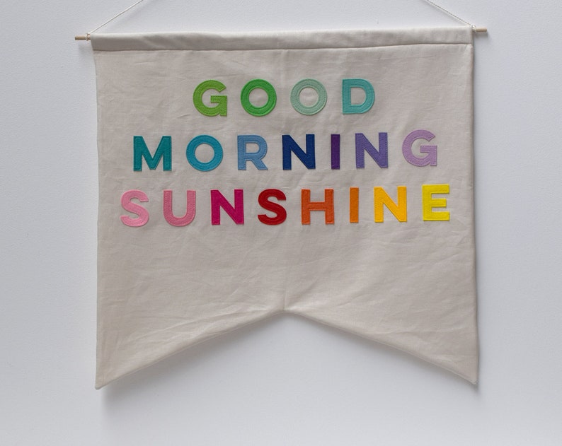 Good Morning Sunshine Wall hanging nursery decor banner flag | Etsy