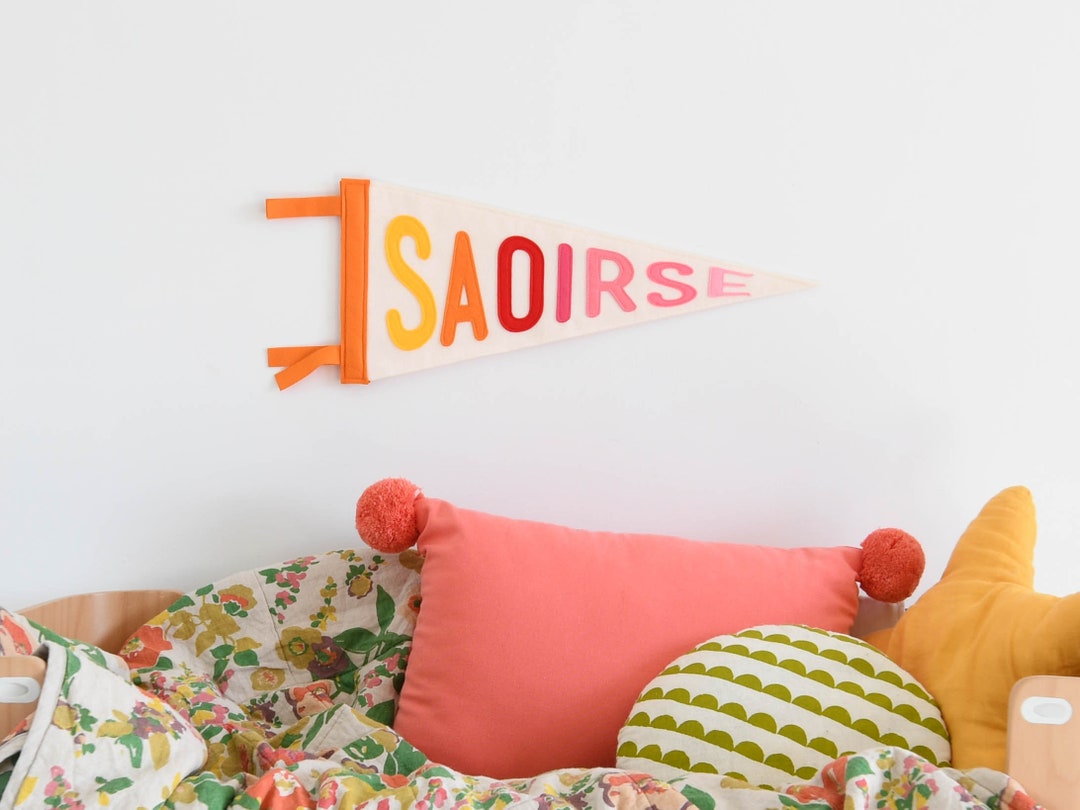 Custom Name Pennant Flag Nursery Decor Felt Name Pennant Personalised ...