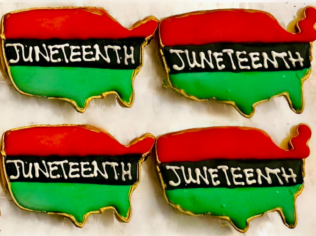 Juneteenth Cookies pan-african Colors - Etsy