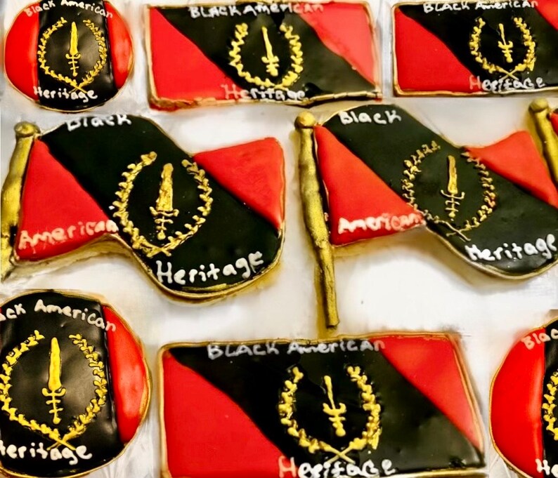 Juneteenth/black American Heritage Flag Cookies - Etsy