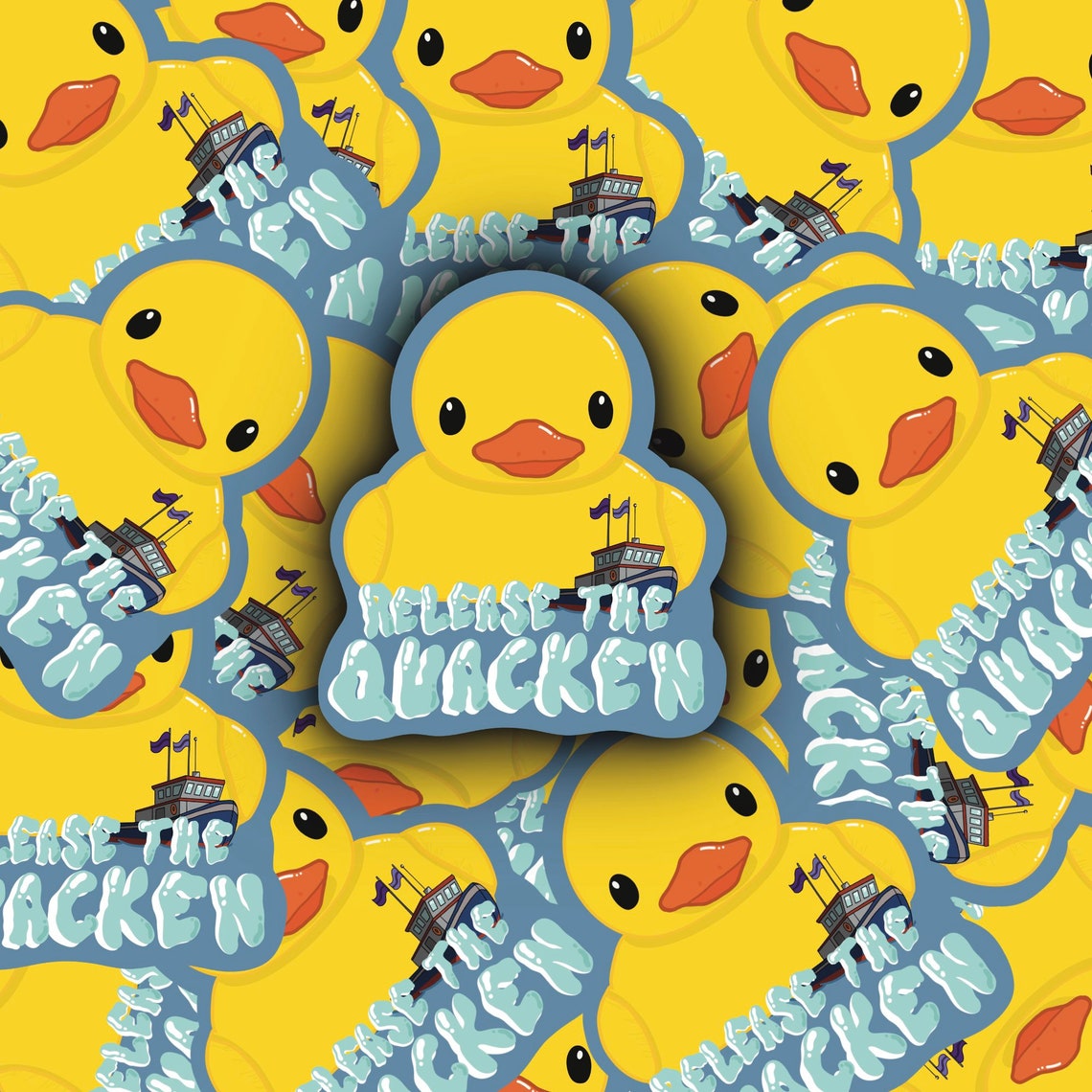 Release the Quacken Punny Sticker - Etsy