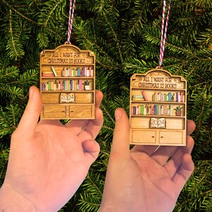 Handmade Wooden Book Shelf Ornament Book Lover Ornament Book Reader Gift Reader Ornament - Etsy