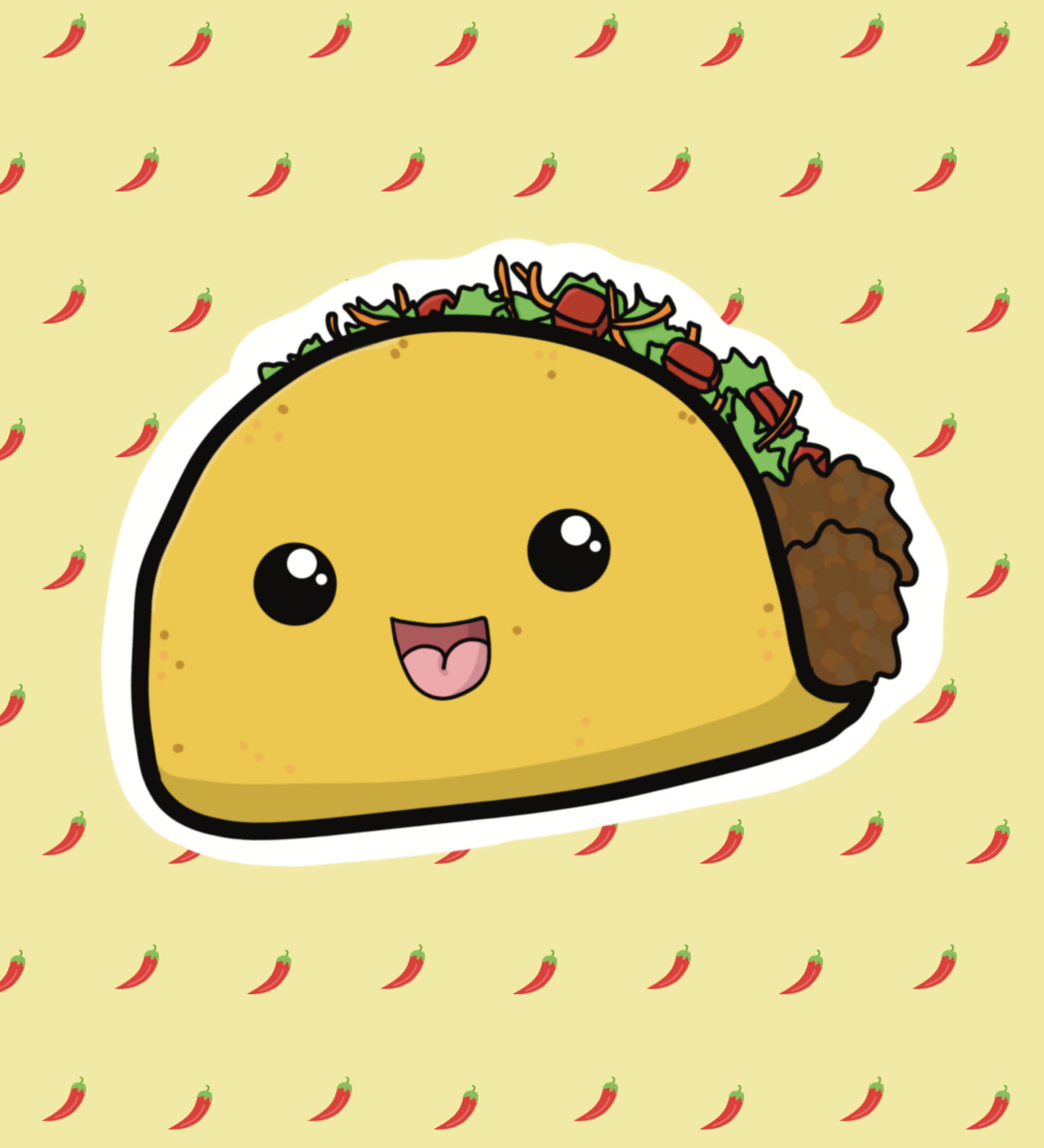 Taco Tuesday Kawaii Themed Taco Sticker Decal for Phone Case - Etsy