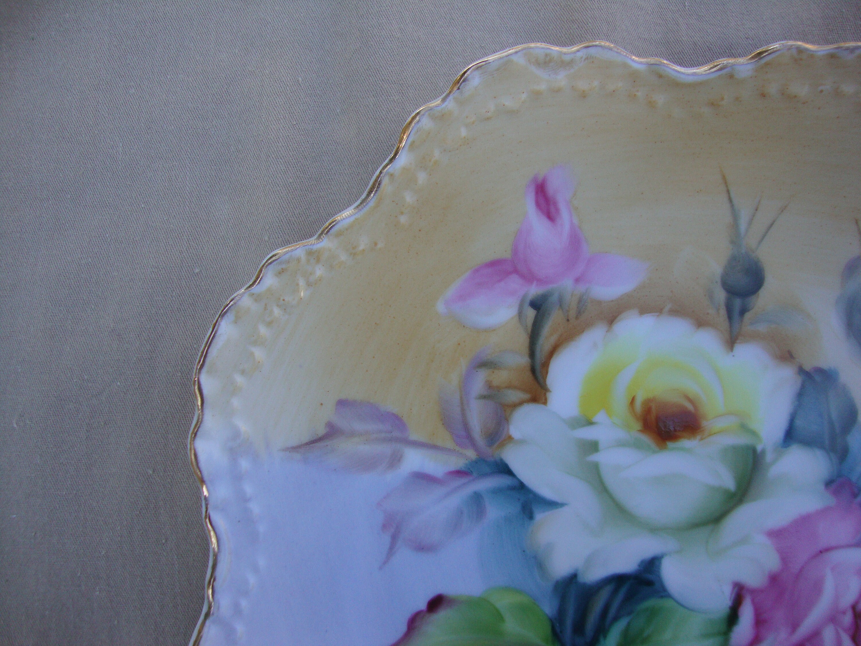 Lefton China Hand Painted Plate Signed Geo Z Lefton Light Pink - Etsy
