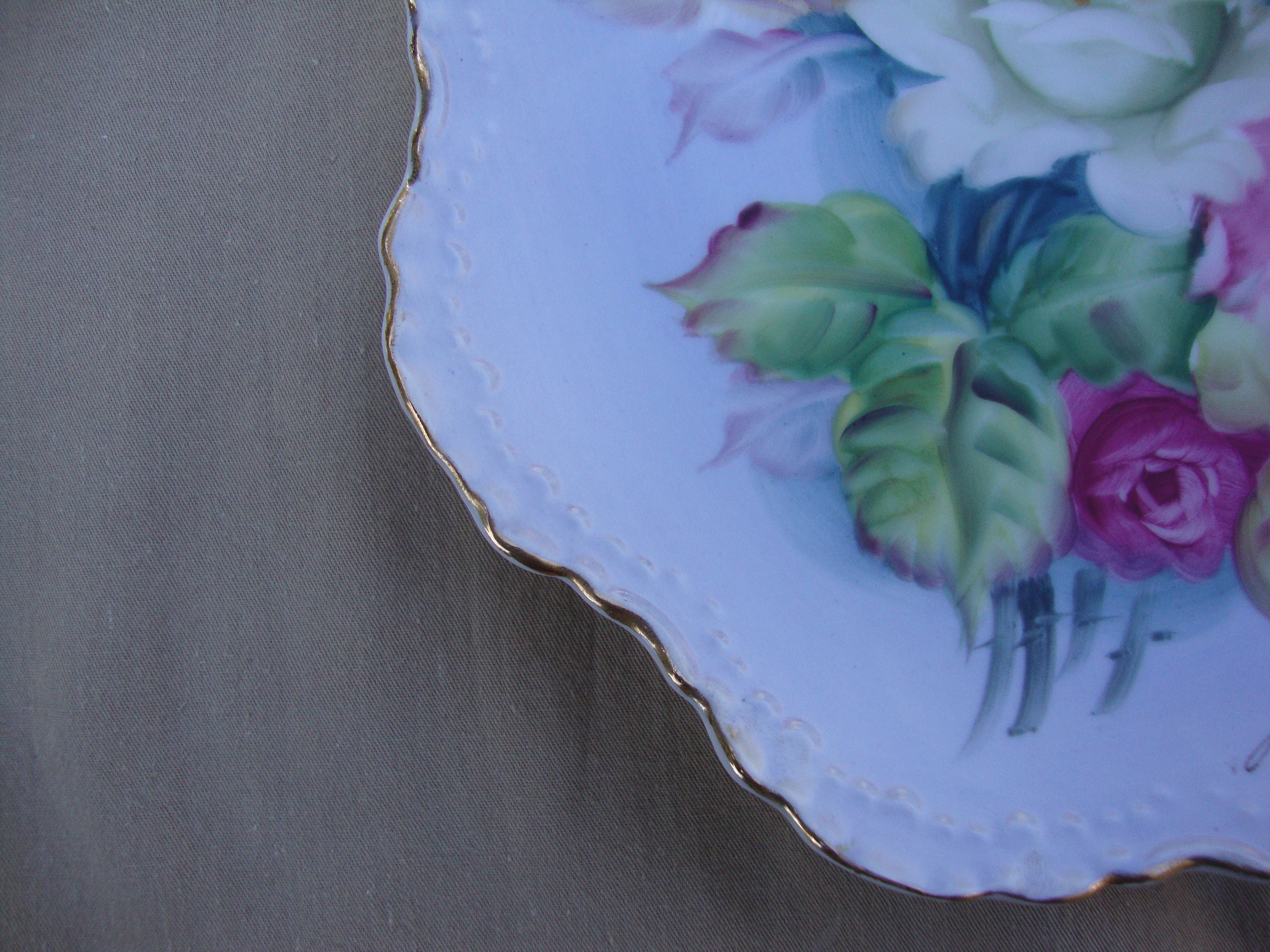 Lefton China Hand Painted Plate Signed Geo Z Lefton Light Pink - Etsy