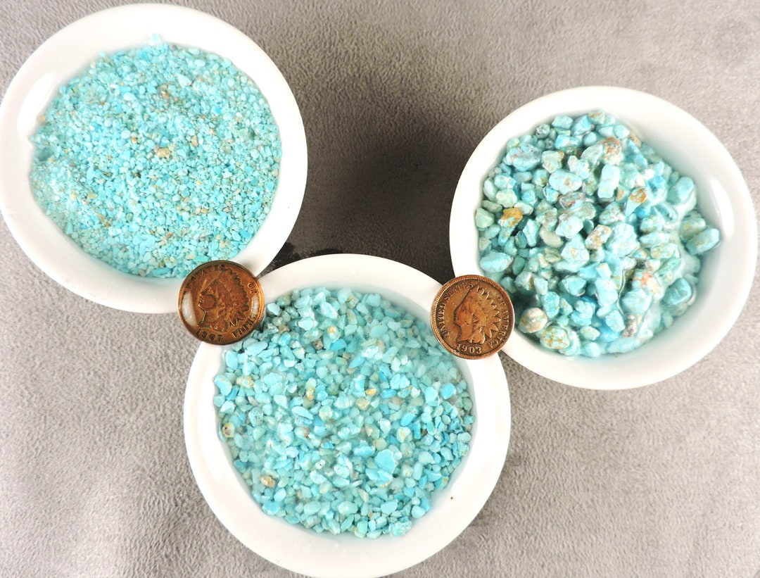Turquoise Chips, Crushed Turquoise, Campitos Turquoise Chips, #01, Wood ...