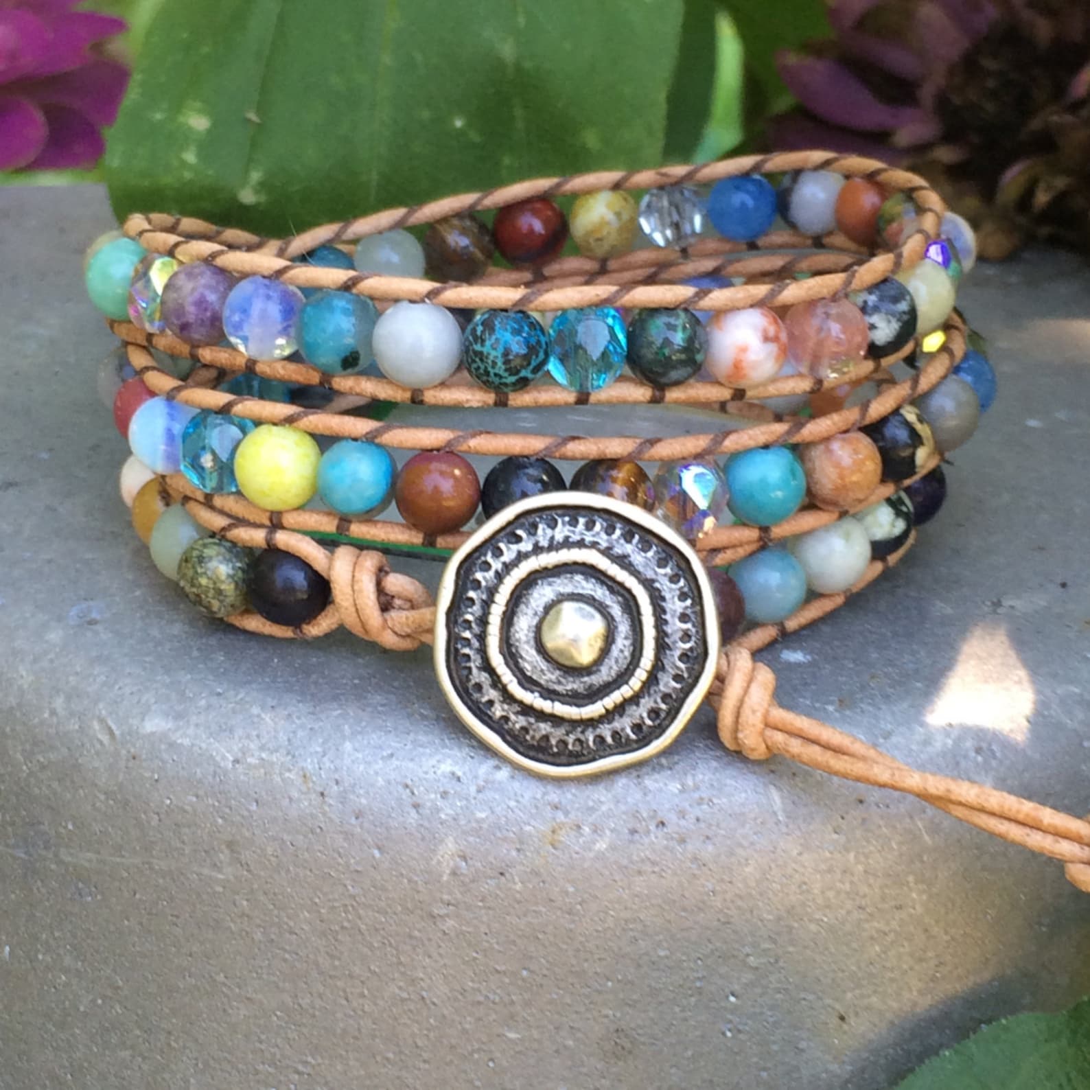 Multi Gemstone Wrap Bracelet for Women - Womens Casual Bracelet - Etsy