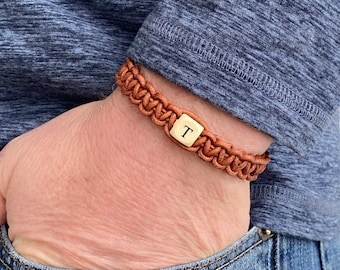 Mens Initial Bracelet - Etsy